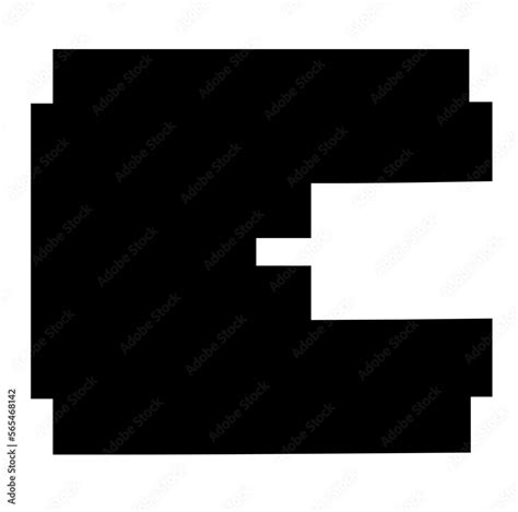 Blocky Retro Bitmap Themed Arcade Gamer Mono Letter Fonts Stock Vector