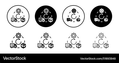 Supply Chain Icon Set Collection Royalty Free Vector Image