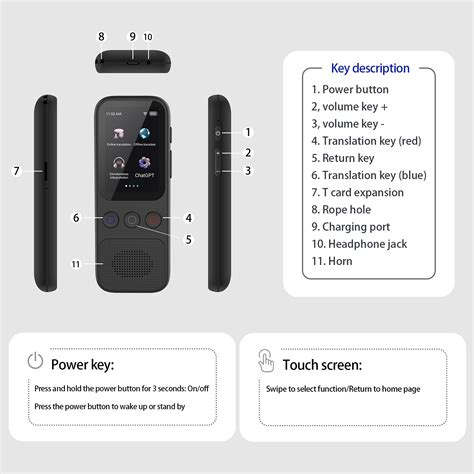 Portable Language Translator Device with 138 Languages Voice Translating 17 Offline Translation ...
