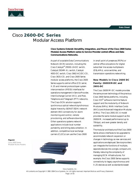 Cisco 2600 Dc Series Modular Access Platform
