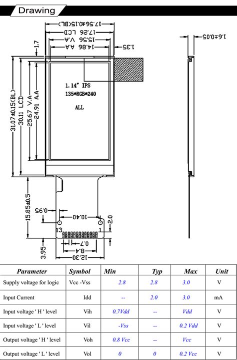 LCD TFT 1 14 INCH TFT LCD MODULE