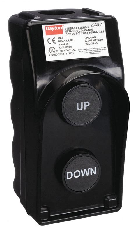 DAYTON Push Buttons NO Pendant Control Station C C Grainger
