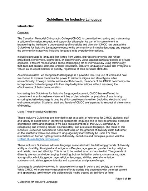 guidelines for inclusive language docslib