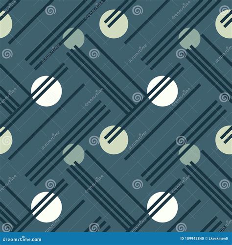 Irregular Lines And Circles Diagonal Seamless Pattern Stock Vector Illustration Of Element
