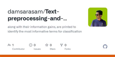 Github Damsarasamtext Preprocessing And Feature Selection For