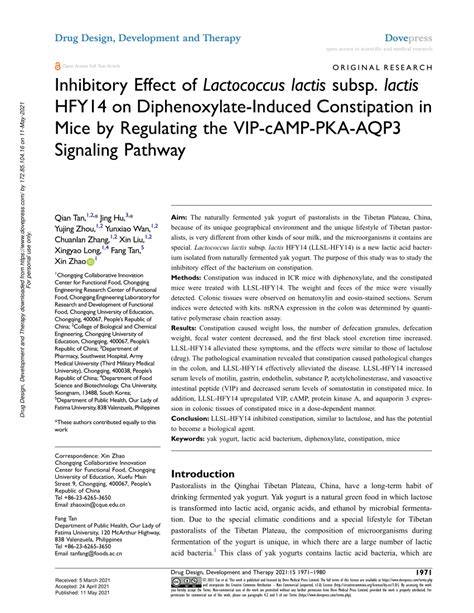 Pdf Inhibitory Effect Of Lactococcus Lactis Subsp Lactis Hfy14 On