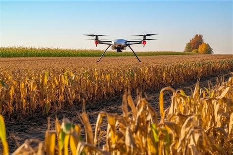 Premium Photo Drone Monitoring Crops And Smart Agriculture In A