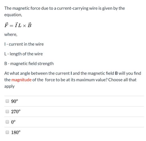 Magnetic Force Formula