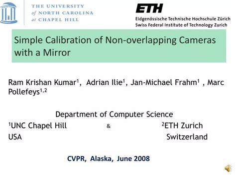 Ppt Simple Calibration Of Non Overlapping Cameras With A Mirror Powerpoint Presentation Id