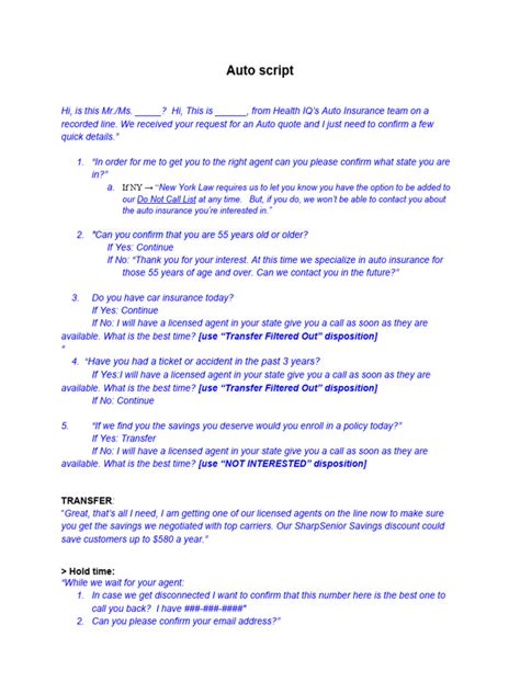 new official auto script pdf insurance financial services