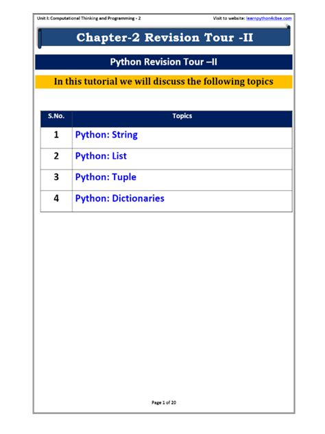 python revision tour ii pdf