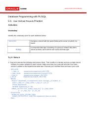 PLSQL Practice Docx Oracle Com Academy Database Programming With PL SQL User