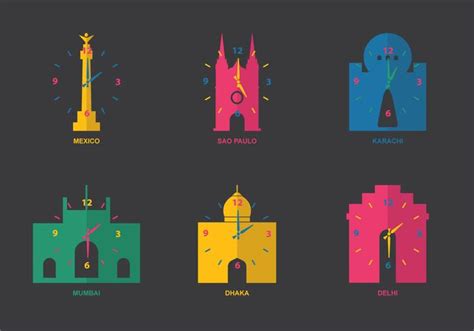 Free Time Zone Vector Illustration 111457 Vector Art At Vecteezy