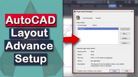 AutoCAD Layout Advance Setup For Beginners Autocad Layout Autocad Page Layout