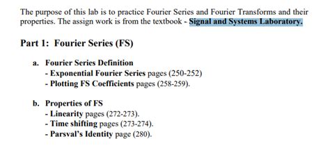 Solved The Purpose Of This Lab Is To Practice Fourier Series Chegg