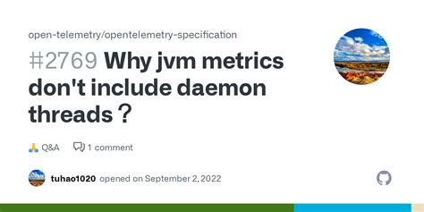 why jvm metrics don t include daemon threads？ · discussion 2769 · open