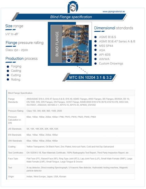 Blind Flange Stainless Steel Blind Flange And Carbon BLRF Suppliers