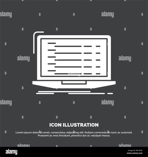 Api App Coding Developer Laptop Icon Glyph Vector Symbol For UI And UX Website Or Mobile