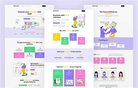 Colorful SaaS Webflow Template