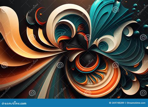 Abstract Blue And Orange Color Background Colored Background Generative Ai Stock Image Image