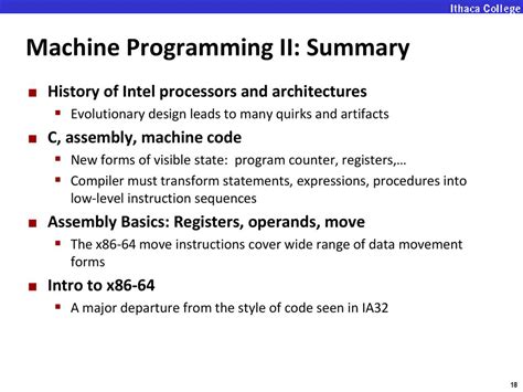 Machine Level Programming II Basics Comp 21000 Introduction To