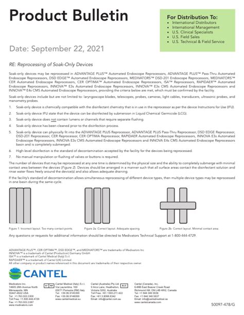 Reprocessing Of Soak Only Devices Product Bulletin Pdf Download