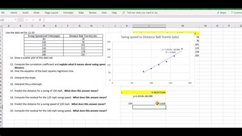 Regression And Correlation Example 1 Youtube