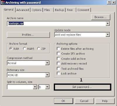 Googling CARA SETTING PASSWORD DI WINRAR