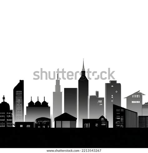silhouette skyline illustration black output stock illustration