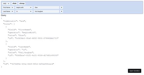 react querybuilder chakra example codesandbox