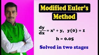 Modified Euler S Example First Order First Degree Solve Doovi