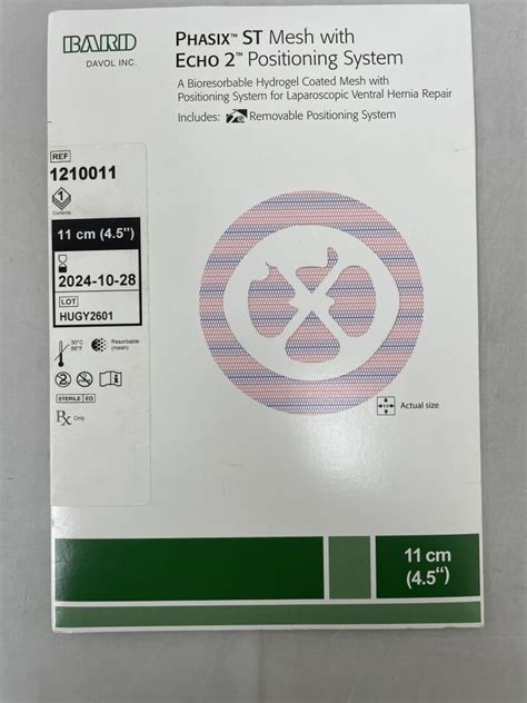 New Bard 1210011 Phasix St Mesh Wecho 2 Positioning System 11cm Round Disposables General