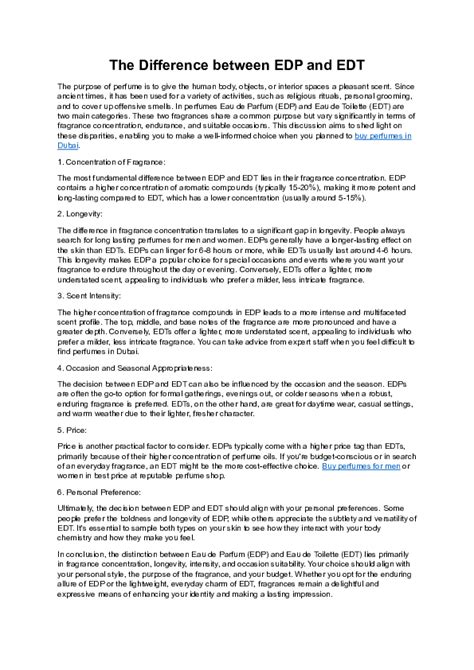 pdf the difference between edp and edt