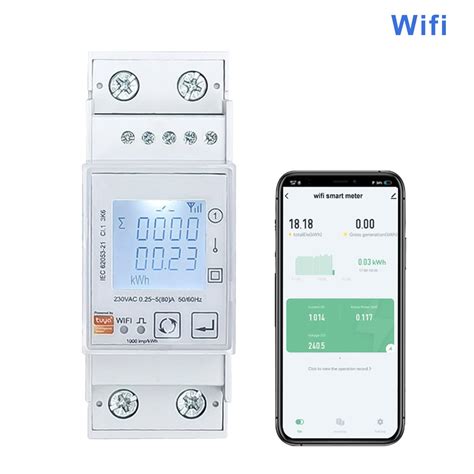 Smart Energy Meter Single Phase Digital Energy Meter Din Rail Energy Meter