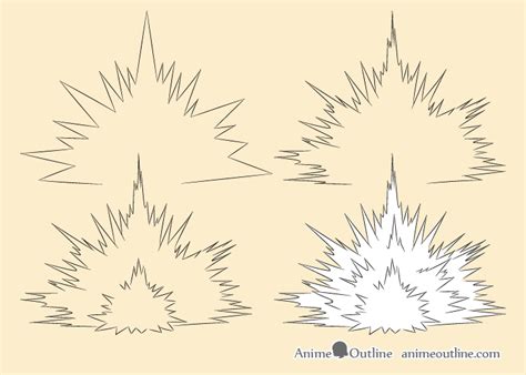 How To Draw Explosions Smoke Fire Step By Step AnimeOutline