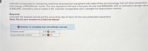 Solved Calculate The Accounting Rate Of Return Why Is Chegg Com