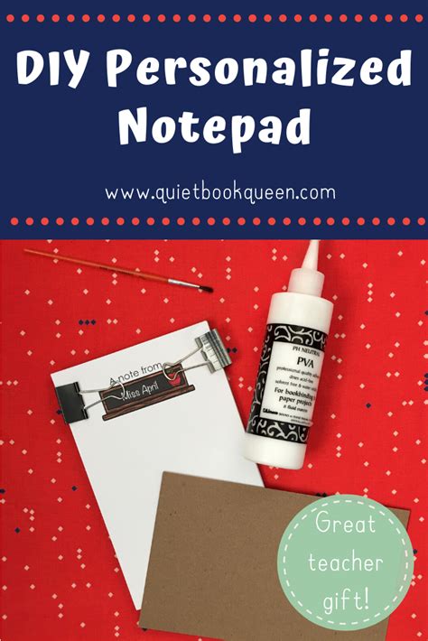 diy personalized notepad tutorial
