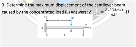 Solved Determine The Maximum Displacement Of The Chegg