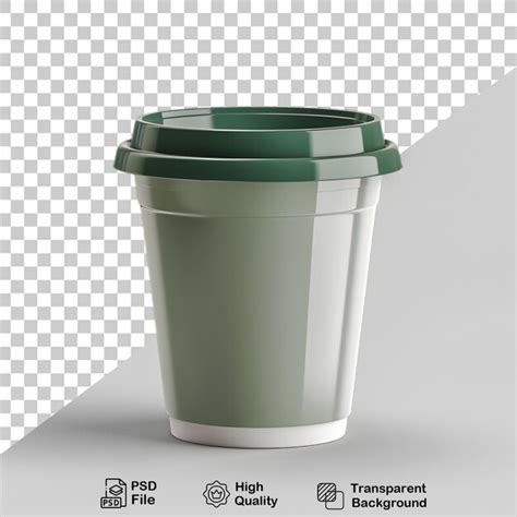 투명한 배경에 고립 된 플라스틱 커피 컵 모 프리미엄 Ai 생성 Psd