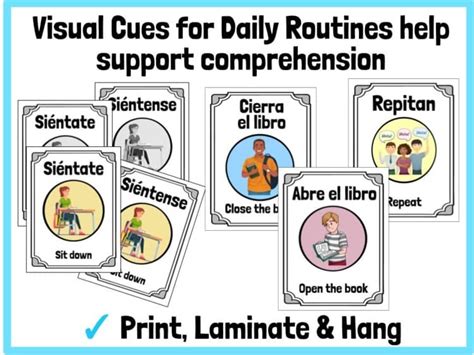 Spanish Classroom Commands Mandatos Posters Tú And Uds Forms Color Bandw 44 Slides