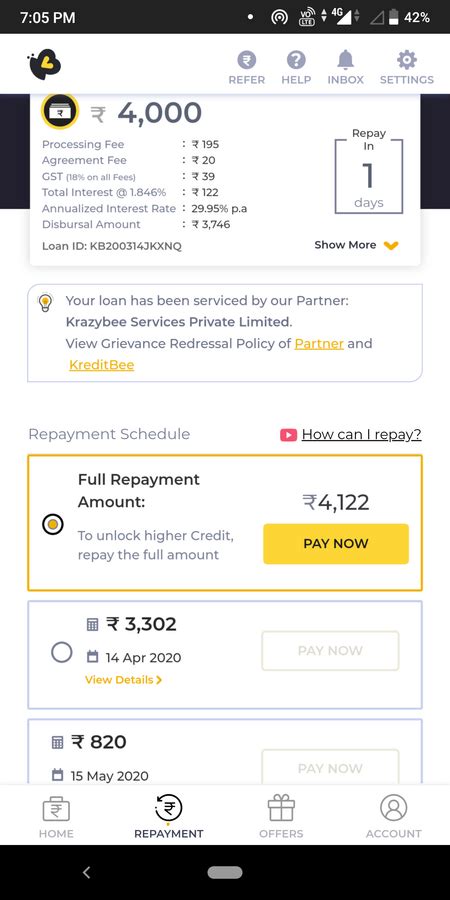 Kreditbee — Kreditbee Android Application Is Not Giving Me Time To Pay