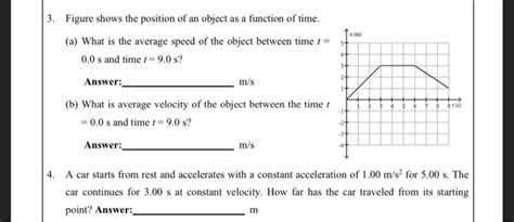 Solved 3 Figure Shows The Position Of An Object As A