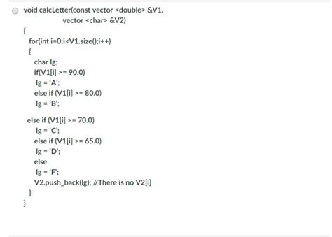 Solved Write A Function To Accept A Vector Of Test Scores Chegg
