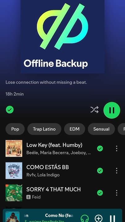 Spotify Has Introduced A New Offline Backup An Offline Playlist Spotifymusic