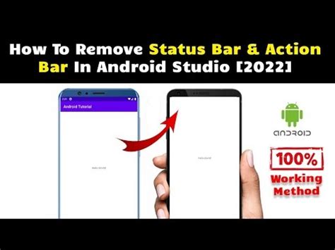 How To Remove Action Bar And Status Bar In Android Studio 2022