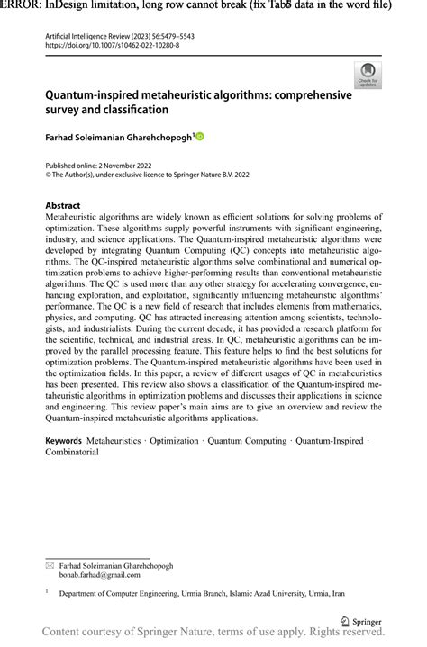 Quantum Inspired Metaheuristic Algorithms Comprehensive Survey And