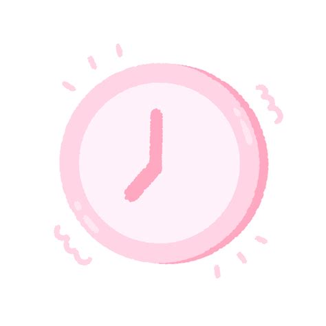 Cute Pastel Pink Alarm Clock Sticker About Bedroom Stationary 22985579 Png