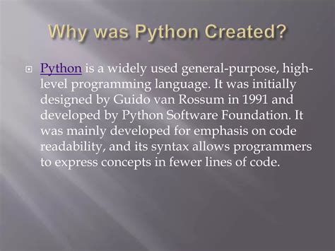 Python Language Ppt