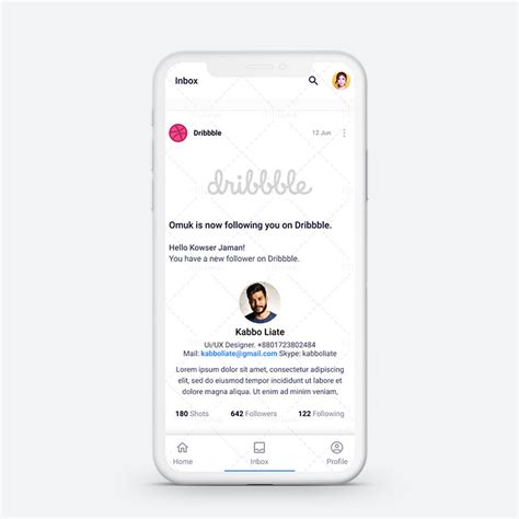 Email UI Design PSD Template