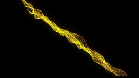 Abstract Yellow Glowing Particle Burning In Outer Space Background